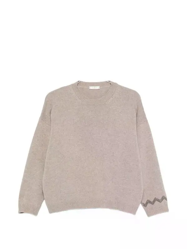 PANICALE Bead Embellished Drop Shoulder Sweater