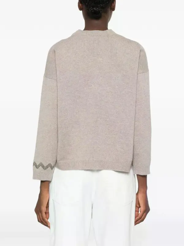 PANICALE Bead Embellished Drop Shoulder Sweater