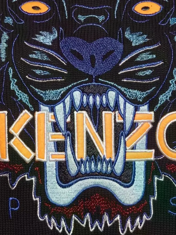 Kenzo Tiger Embroidered Crew Neck Sweater