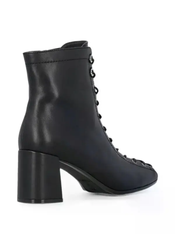 Pinko Lace-up Leather Ankle Boots