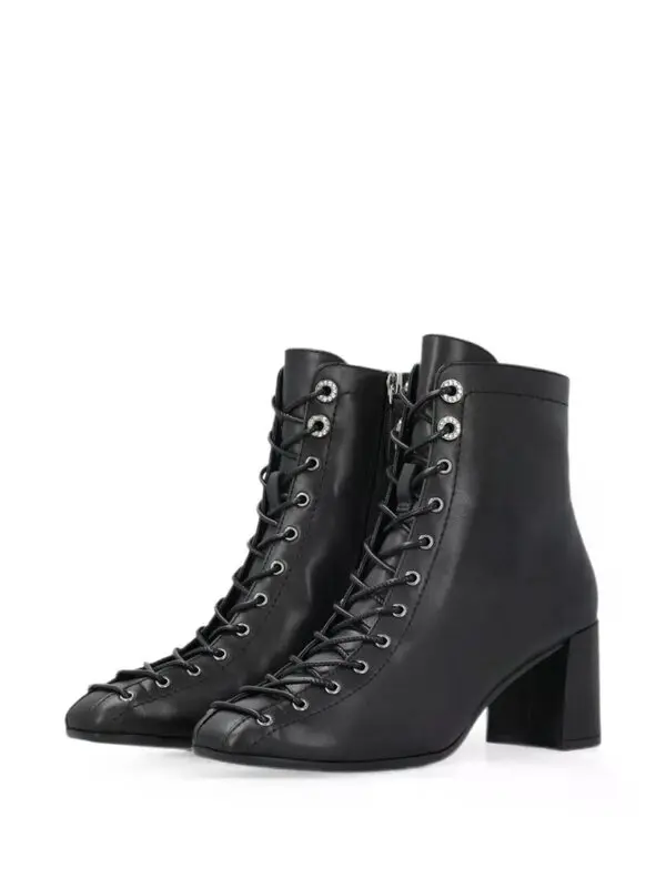 Pinko Lace-up Leather Ankle Boots
