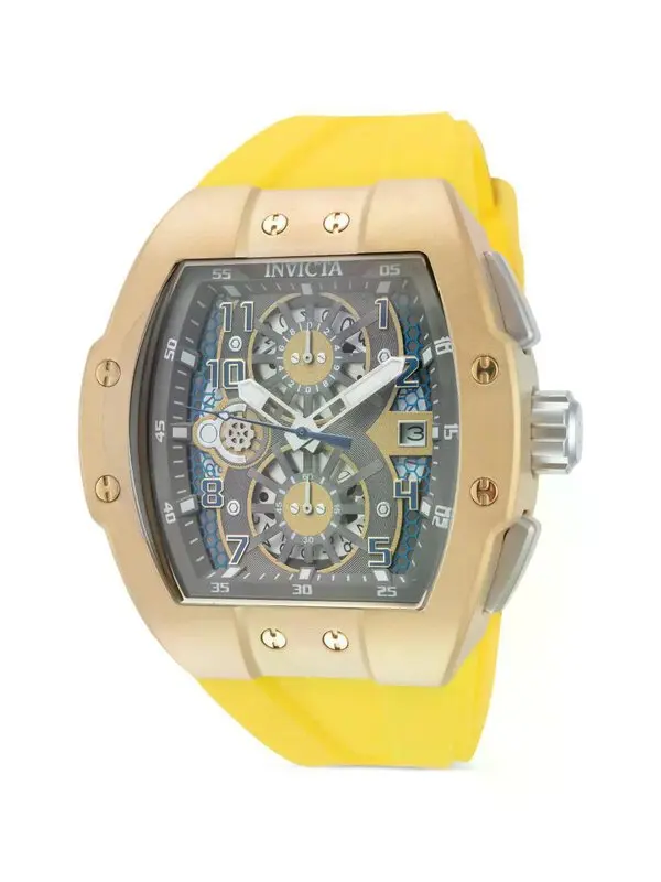 INVICTA 47mm Chronograph Watch With Tonneau Face - Grey