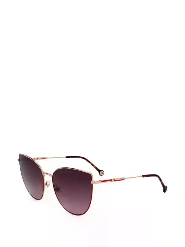 Carolina Herrera Gradient-lenses Cat-eye Sunglasses - Gold