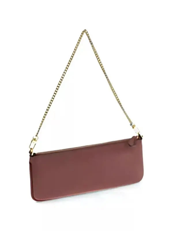 Pinko Horizontal Flat Leather Shoulder Bag