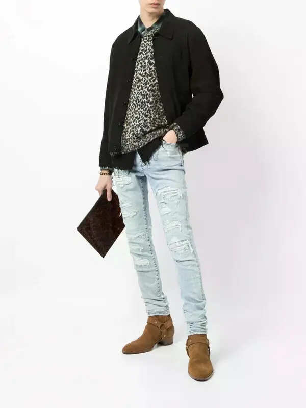 Amiri Distressed Skinny Jeans