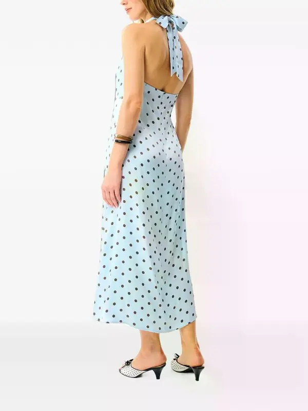 Sleeper Jardin Polka-dot V-neck Midi Dress