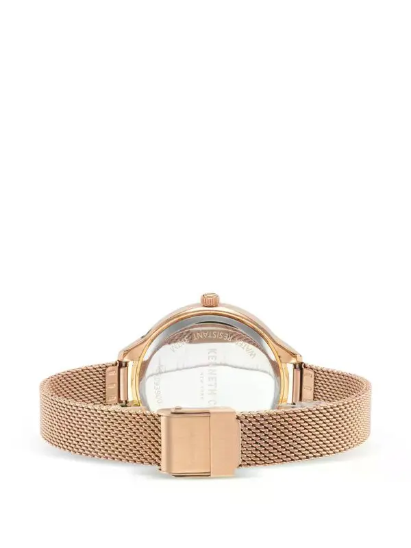 KENNETH COLE Crystal-embellished Bezel Mesh-strap 40mm Watch