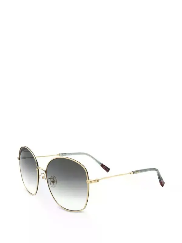 Missoni Tone Geometric Frame Gradient Lens Sunglasses - Gold