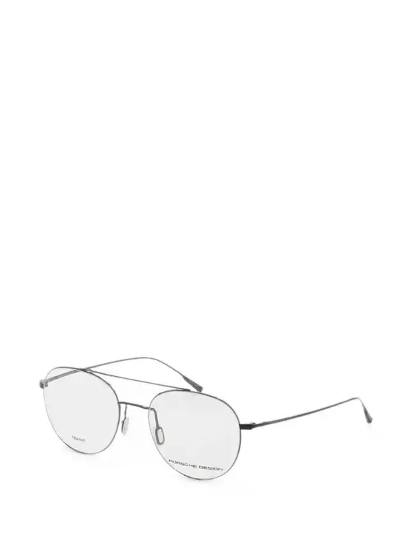Porsche Design Double-bridge Round-frame Glasses