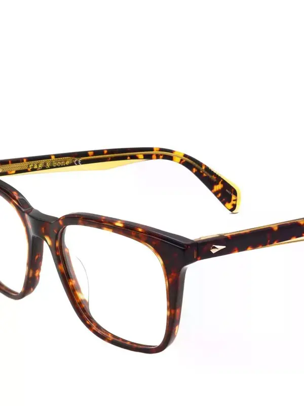 Rag & Bone Tortoiseshell-effect Square-frame Glasses