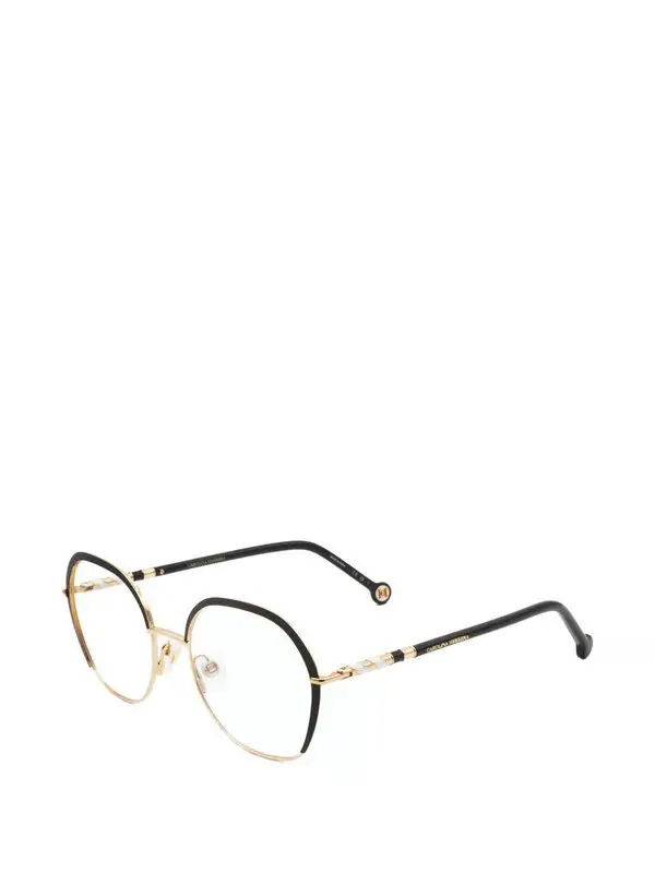 Carolina Herrera Geometric Frame Eyeglasses - Gold