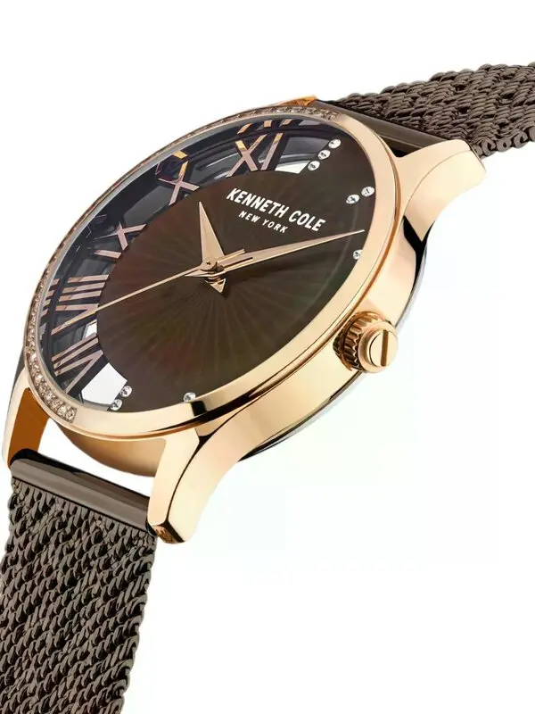 KENNETH COLE Crystal-embellished 36mm Watch