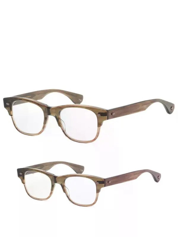Garrett Leight Rodriguez Square Frame Eyeglasses - Brown