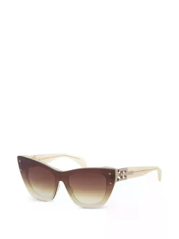 BUGATTI Cat-eye Logo-plaque Sunglasses - Neutrals