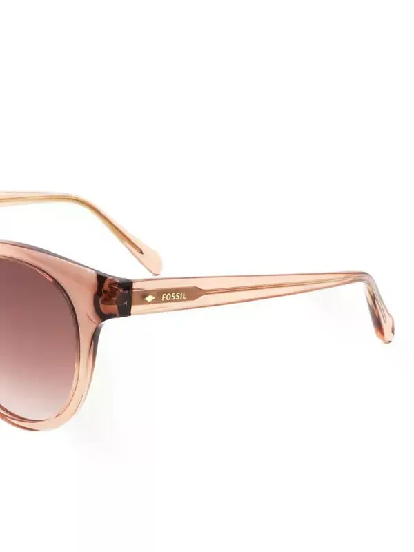 Fossil Round Frame Gradient Lens Sunglasses