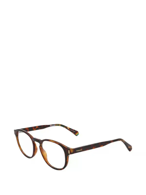 POLAROID Tortoiseshell-effect Round-frame Glasses