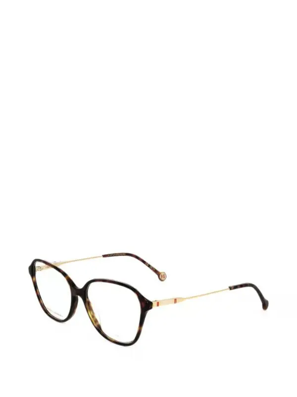 Carolina Herrera Tortoiseshell-effect Geometric-frame Glasses