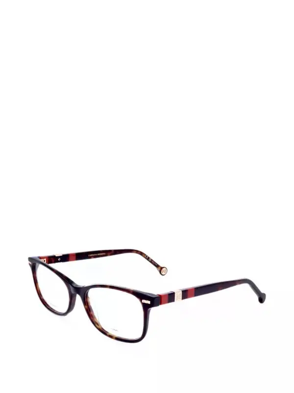 Carolina Herrera Tortoiseshell-effect Rectangle-frame Glasses