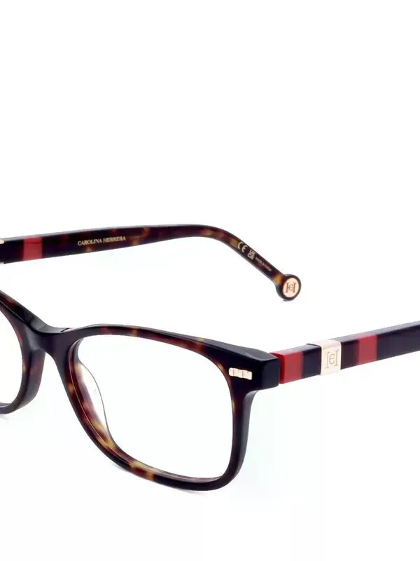 Carolina Herrera Tortoiseshell-effect Rectangle-frame Eyeglasses