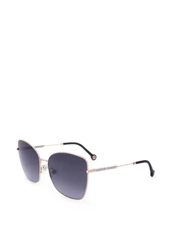 Carolina Herrera Glitter-detail Geometric-frame Sunglasses
