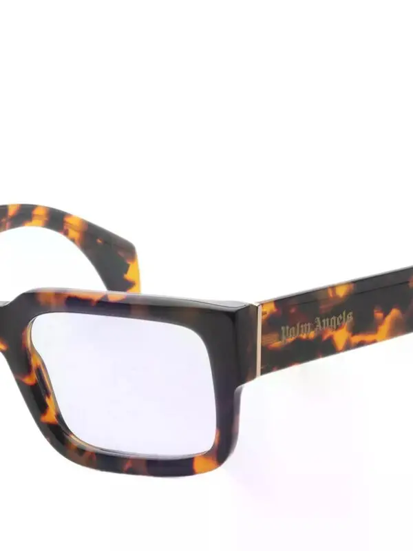 Palm Angels Tortoiseshell-effect Rectangle-frame Glasses