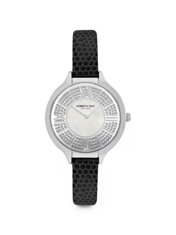 KENNETH COLE Crystal-embellished 33mm Watch