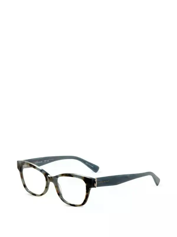 Longchamp Tortoiseshell-effect Rectangle-frame Glasses - Brown