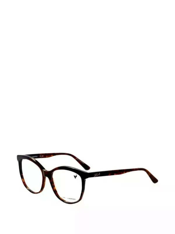 Karl Lagerfeld Tortoiseshell-effect Cat-eye Frame Glasses
