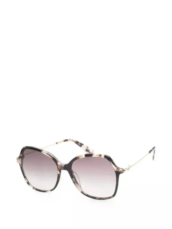 Longchamp Tortoiseshell-effect Geometric-frame Sunglasses