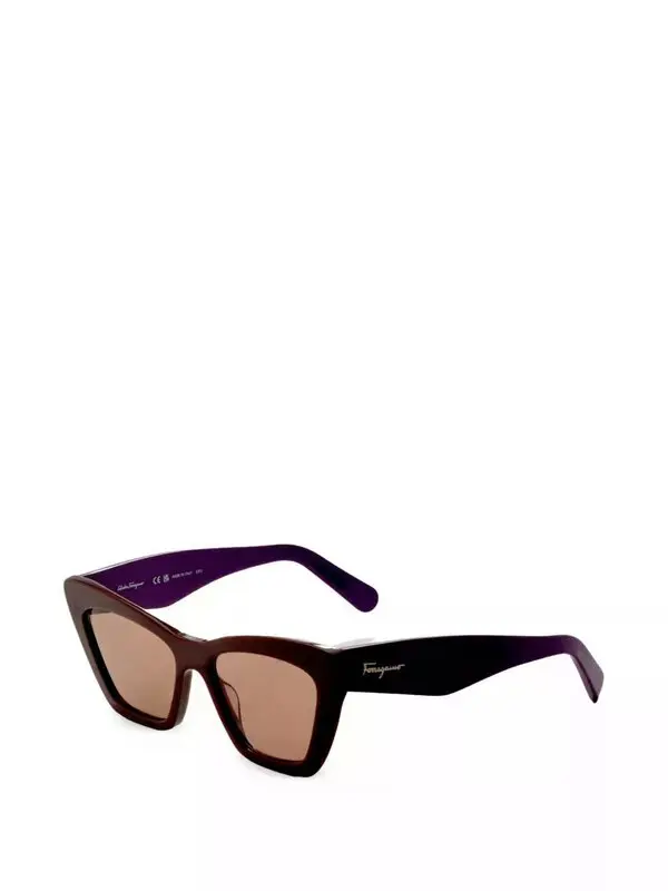 FERRAGAMO Cat-eye Frame Sunglasses - Brown