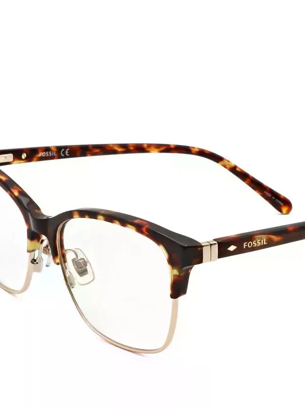 Fossil Tortoiseshell Browline Eyeglasses