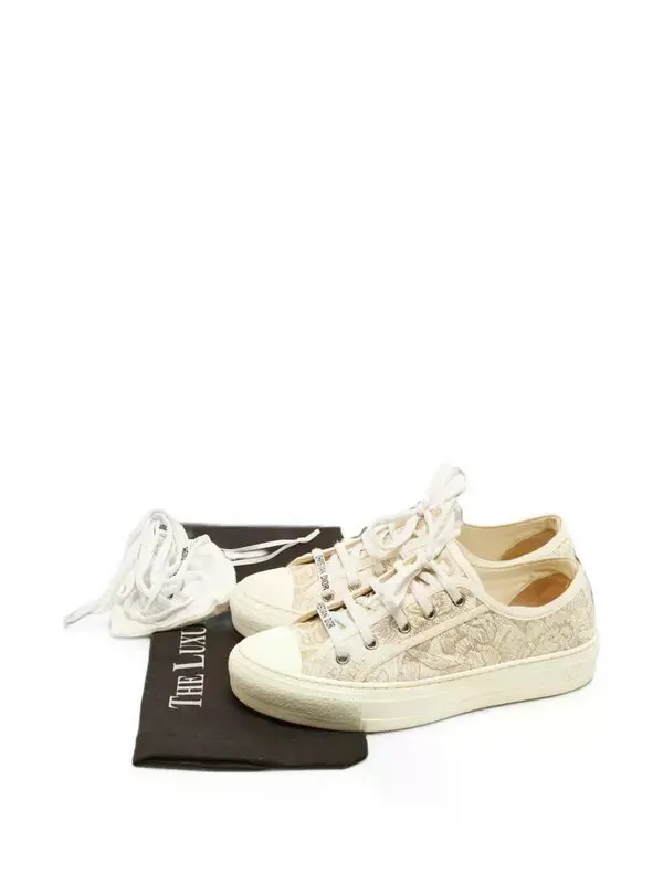 Dior Floral Jacquard Low-top Lace-up Sneakers