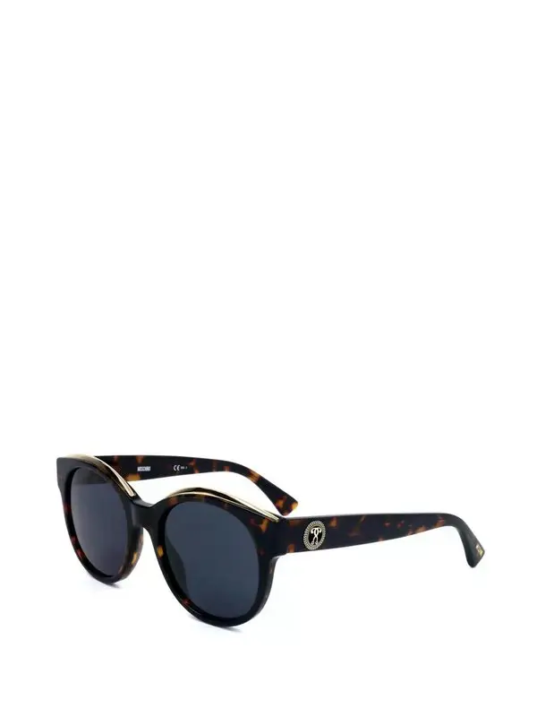 Moschino Tortoiseshell-effect Round-frame Sunglasses