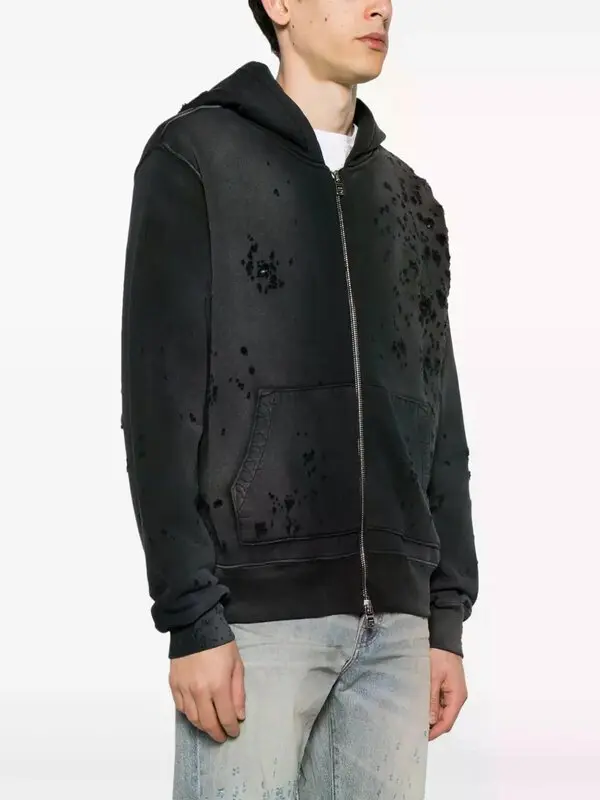 Amiri Core Ripped Zip-up Hoodie