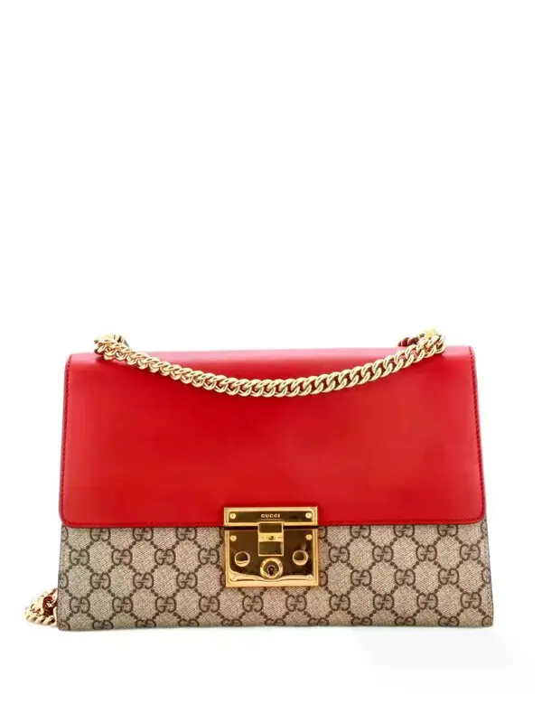 Gucci Padlock Gg Coated Canvas And Leather Medium Shoulder Bag - Multicolour