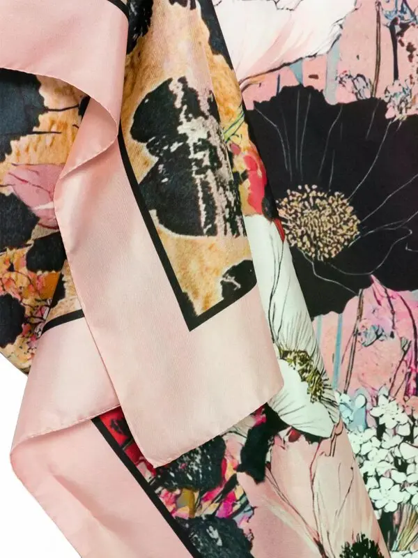 D'ANIELLO Floral-print Scarf - Pink
