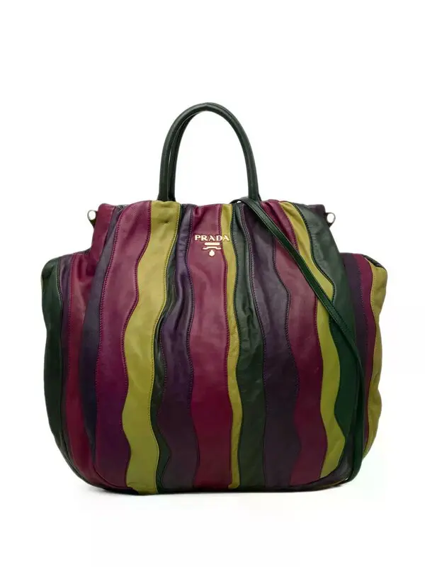 Prada 2010-2026 Multicolor Nappa Waves Satchel
