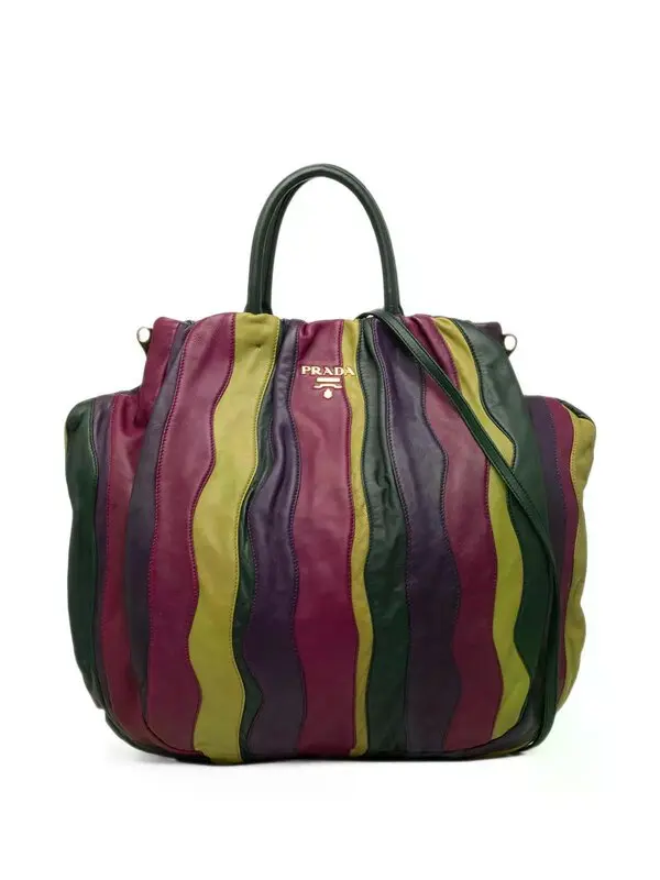 Prada 2010-2026 Multicolor Nappa Waves Satchel