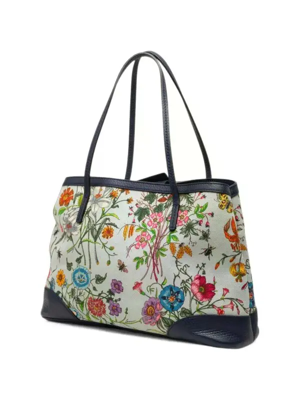 Gucci 2000-2015 Medium Canvas Flora Tote Bag