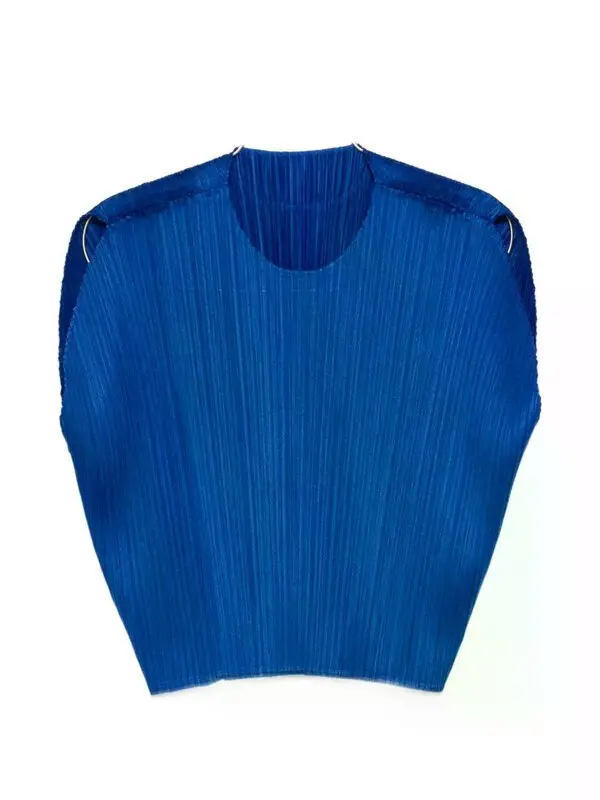 Issey Miyake Pleated Blouse - Blue