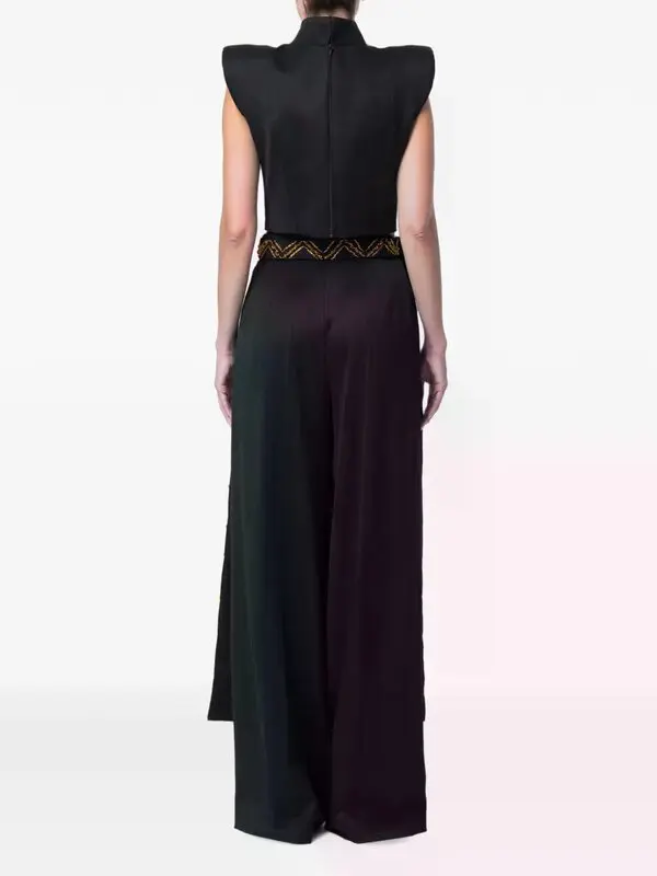 M.MARQUISE Tana Embroidered Wool Maxi Overskirt