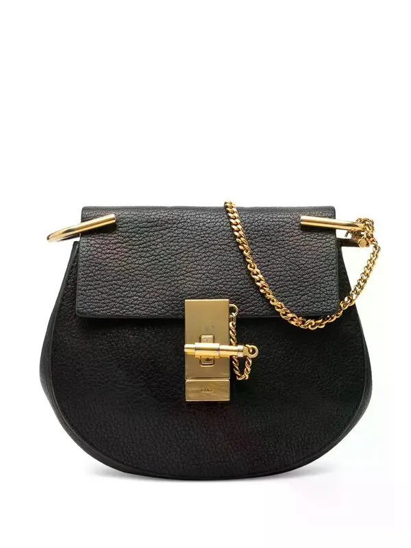 Chloé 2002-2026 Mini Leather Drew Crossbody Bag - Black