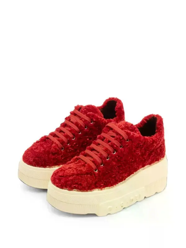 Casadei Nexus Faux-fur Platform Sneakers