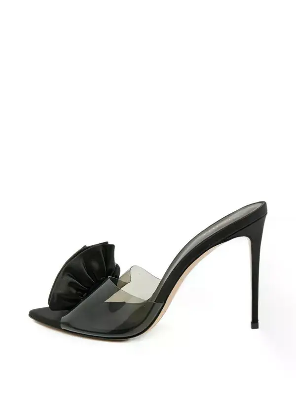 LE SILLA Satin Rose Appliqué Stiletto Sandals