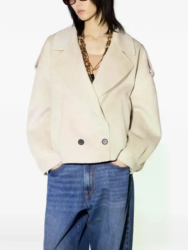Liviana Conti Double-breasted Epaulette Coat