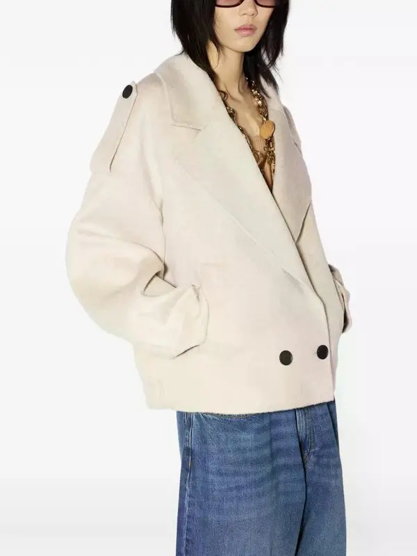 Liviana Conti Double-breasted Epaulette Coat