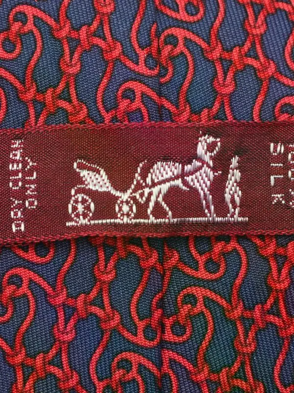 Hermès Patterned Silk Tie