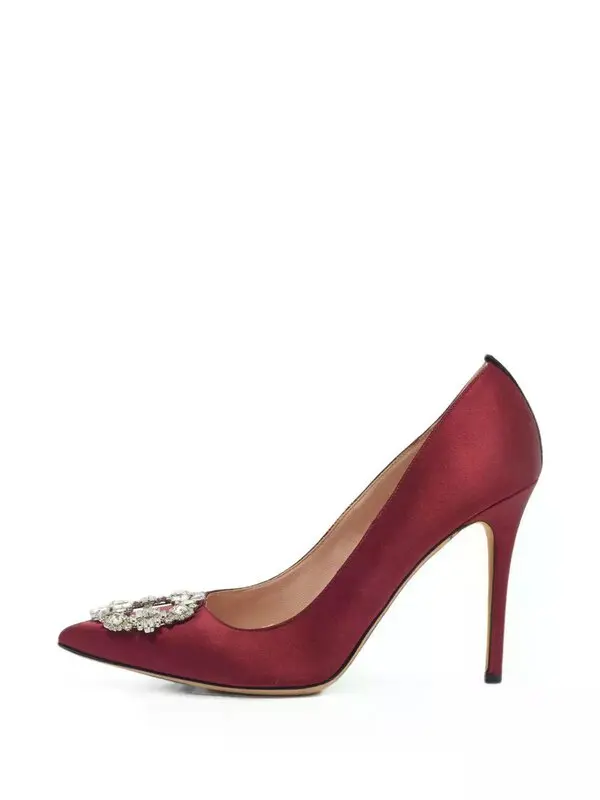 Sjp By Sarah Jessica Parker Crystal-embellished Pointed-toe Pumps - Red