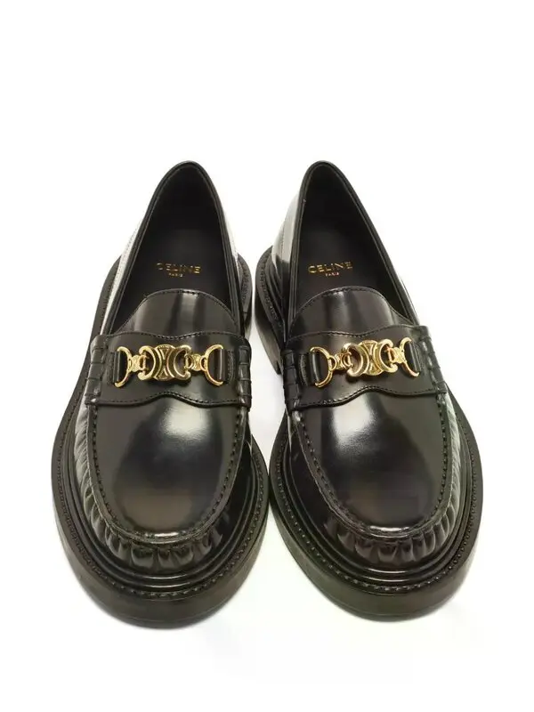 Celine Triomphe Chain Detail Loafers