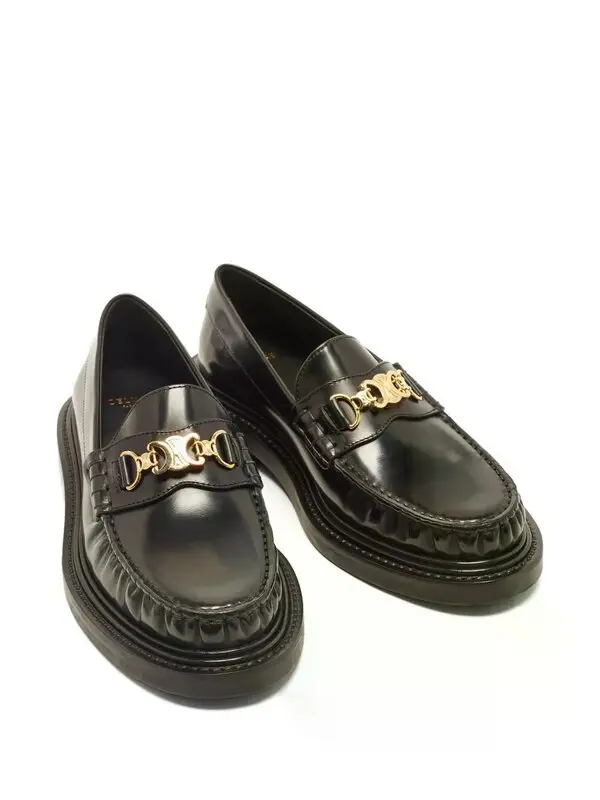 Celine Triomphe Chain Detail Loafers